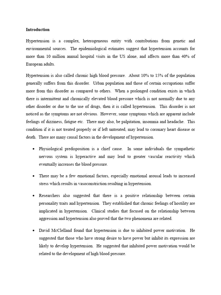 Hypertension Pdf Hypertension Blood Pressure