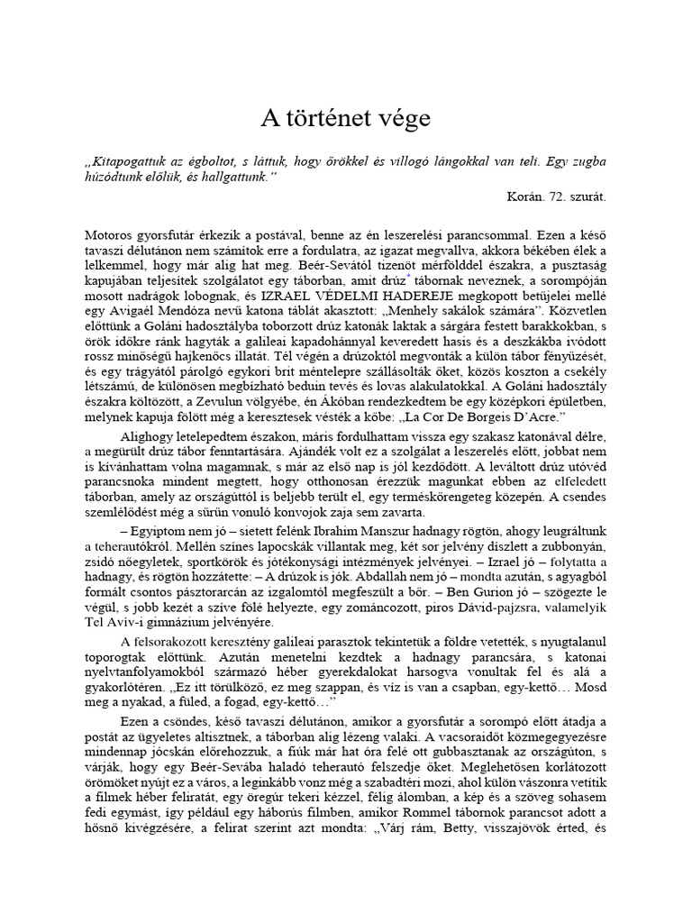 A Történet Vége | PDF