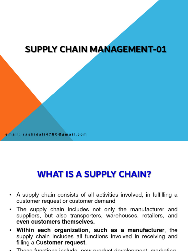 L1 Supply Chain Management 1 Pdf Supply Chain Supply Chain Management