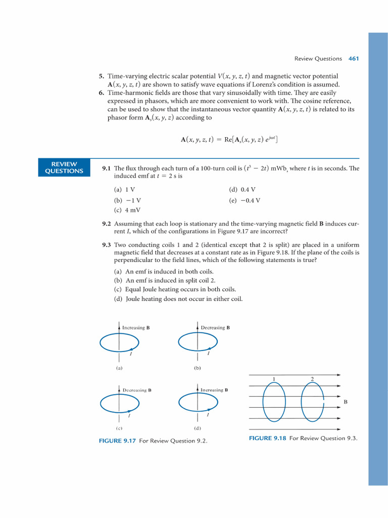 Electromagnetic Field Theory MCQs | PDF