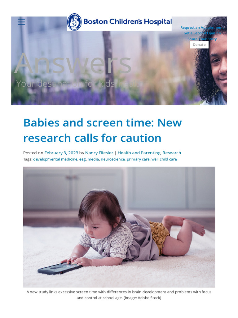 Impact of Screen Time on Infant Brain Development | PDF | Infants ...