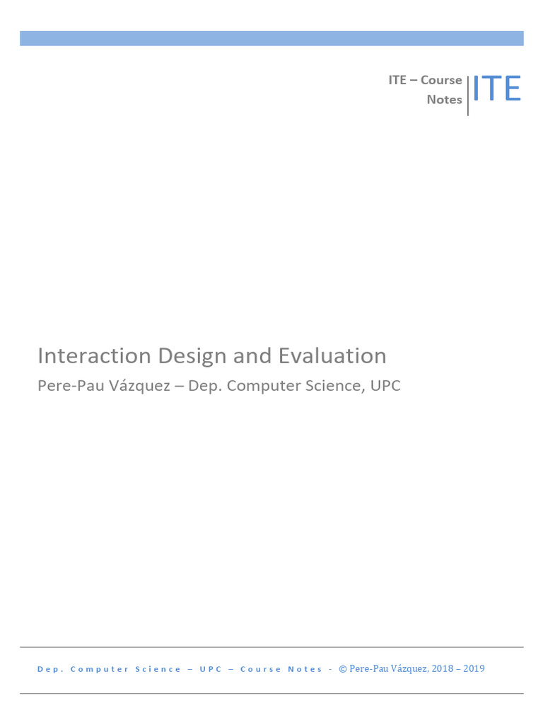 Interaction Design Course Notes 2018-2019 | PDF | Computer Keyboard ...