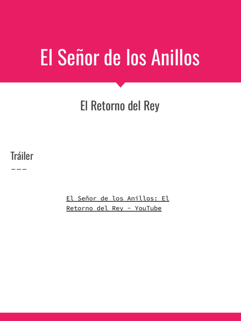 El Retorno Del Rey | PDF