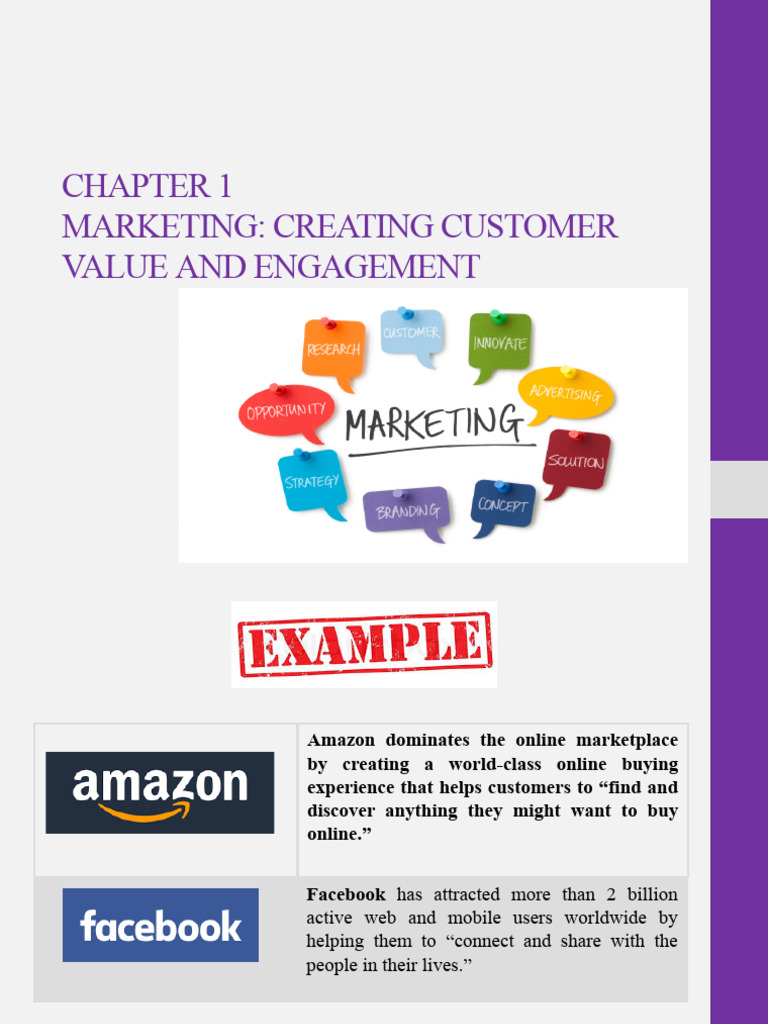 Chapter 1 - Marketing (Creating Customer Value & Engagement) | PDF | Marketing | Customer