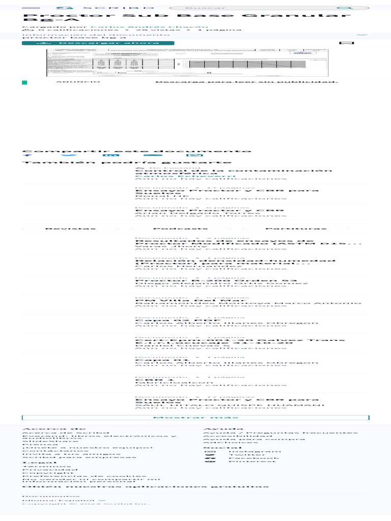 Proctor Sub Base Granular Bg-A PDF | Descargar gratis PDF | Comunicación escrita