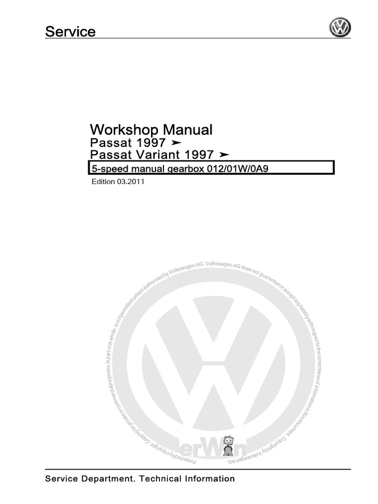 K0050605720-5-Speed Manual Gearbox 012 01W 0A9 | PDF | Manual ...