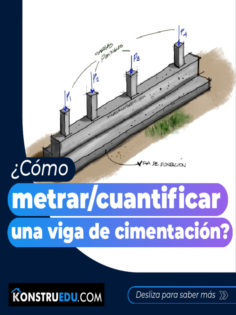 Cómo Metrarcuantificar Una Viga de Cimentación | PDF