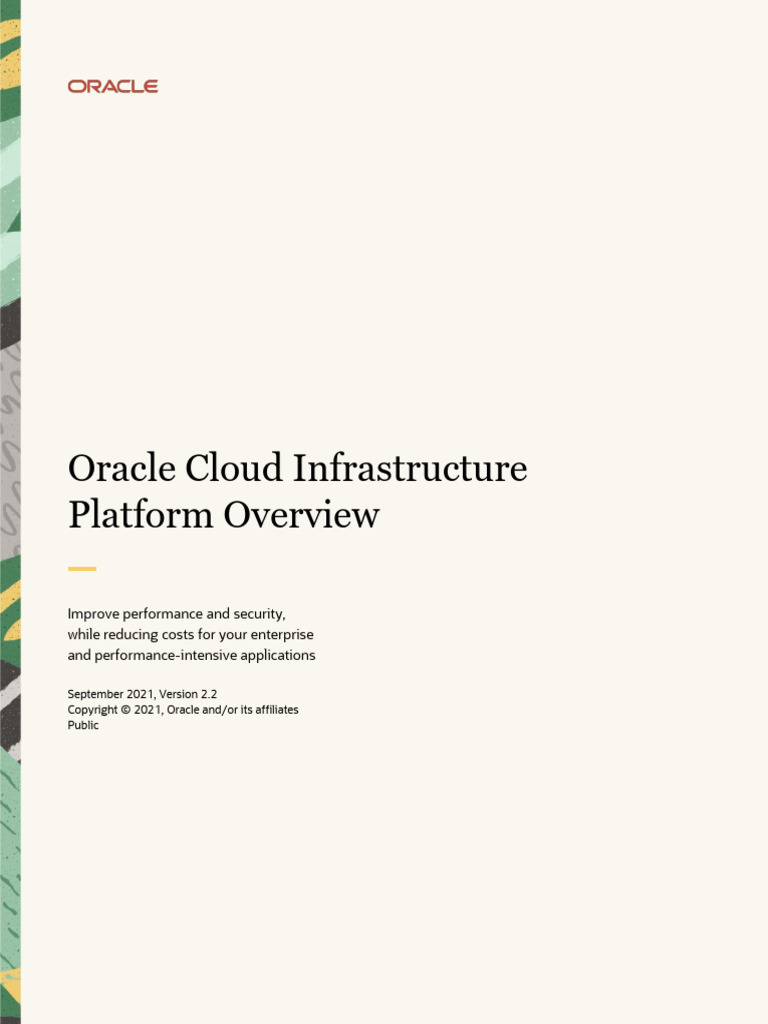 Oci Platform Overview 1 3 | Download Free PDF | Cloud Computing | Oracle Corporation