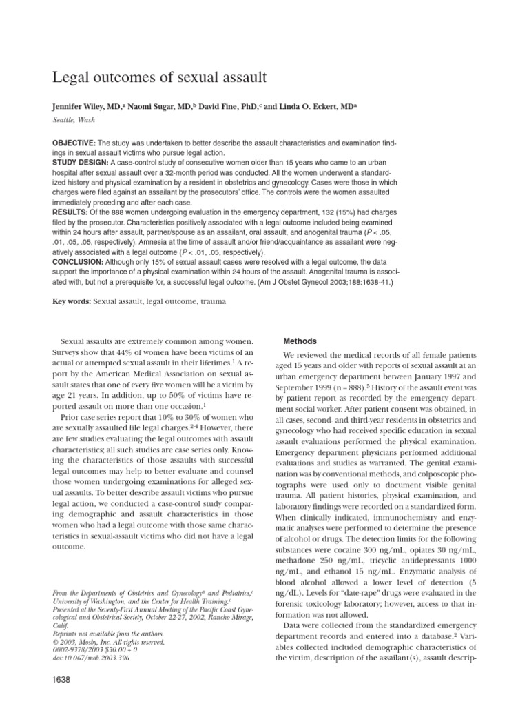 Legal Outcomes | PDF | Clinical Medicine