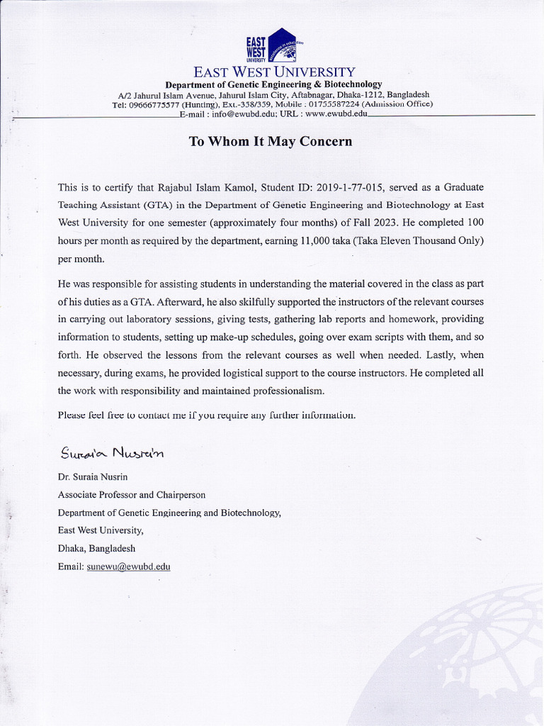 GTA Certificate | PDF