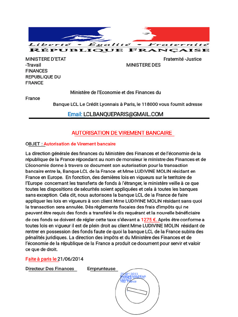 3- AUTORISATION DE VIREMENT BANCAIRE | PDF