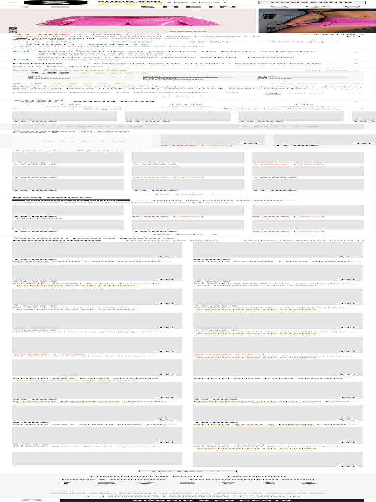 SHEIN ICON Falda unicolor bajo fruncido PU Mode de Mujer SHEIN España | PDF | Softlines (venta ...