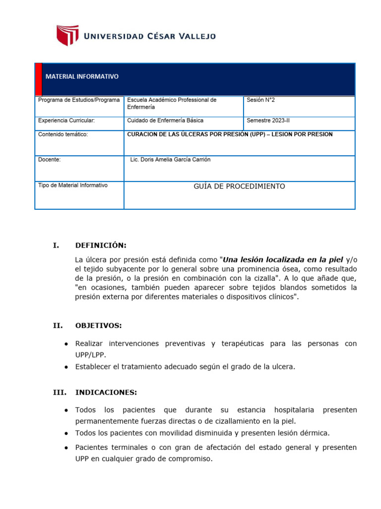 Guia de Curacion de UPP | PDF | Herida | Infección