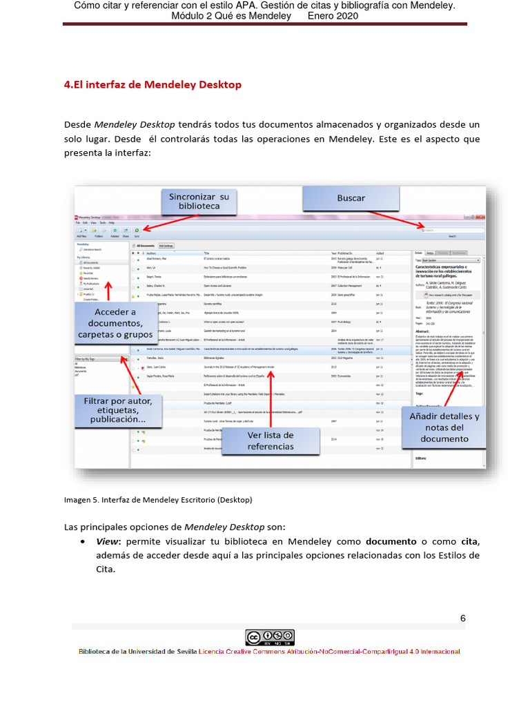 2.2. Interfaz de Mendeley Desktop | Descargar gratis PDF | Estilo apa ...
