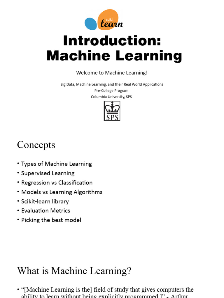 5 IntroML | PDF | Machine Learning | Statistical Classification