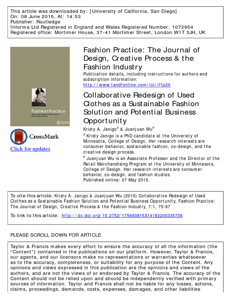 Janigo_2015_ Collaborative Redesign of Used Clothes as a Sustainable ...