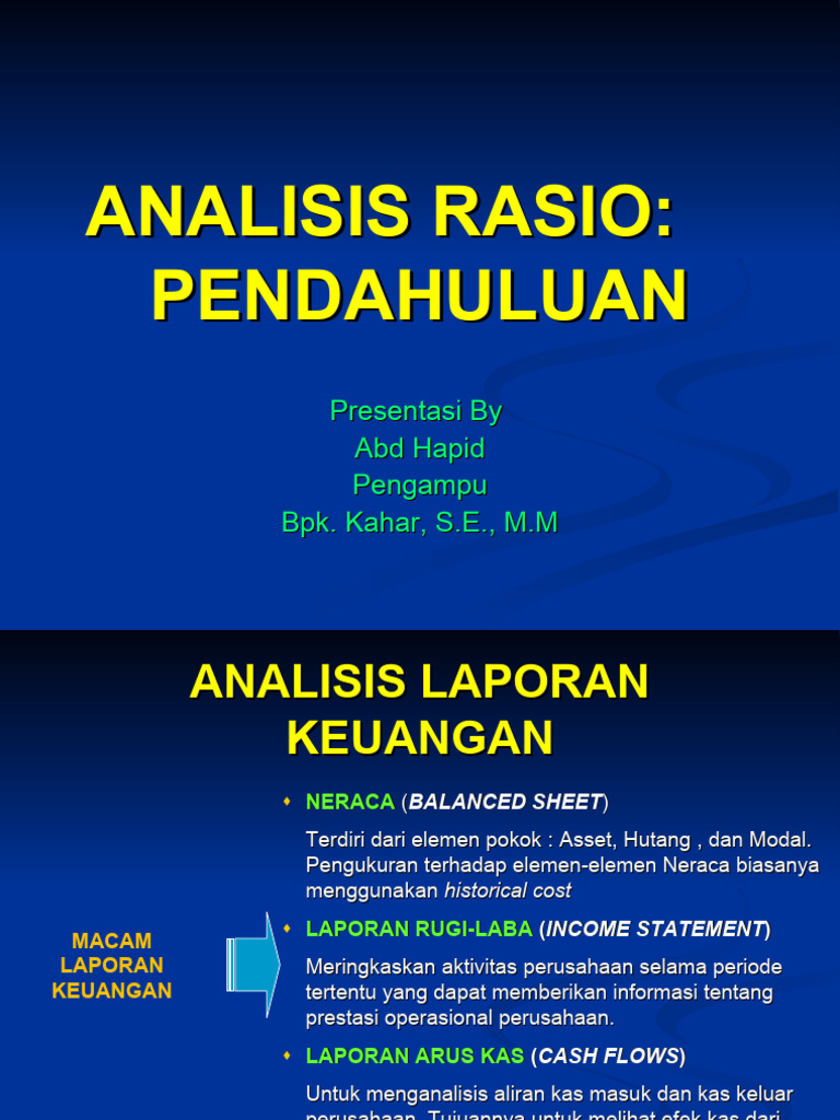 ANALISIS RASIO | PDF