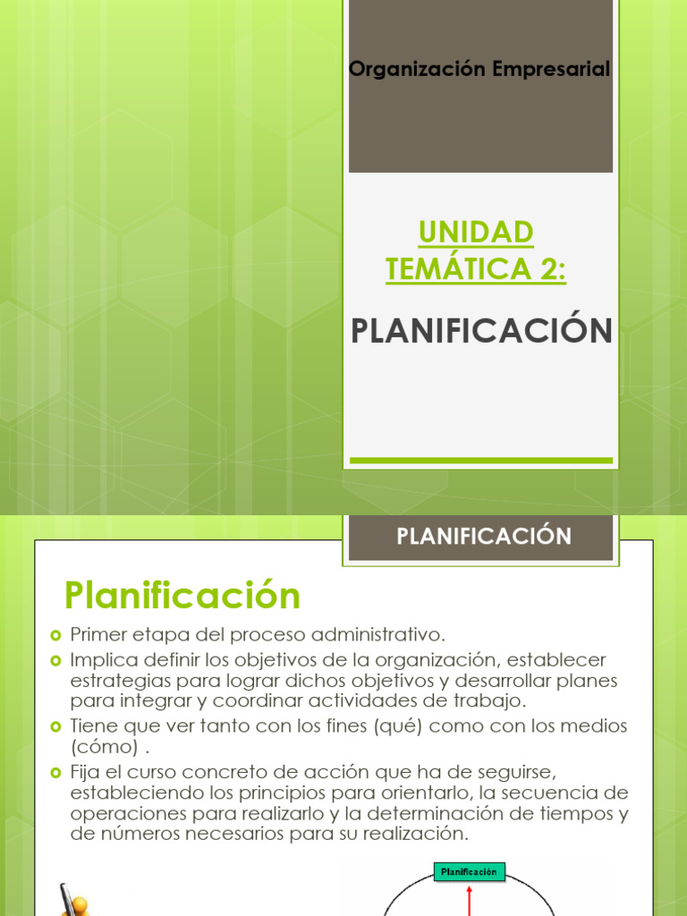 U2 Planificacion | PDF | Planificación | Toma de decisiones