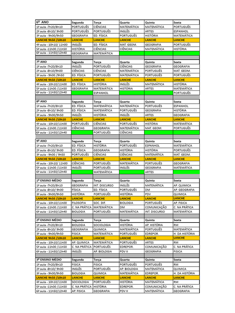 HORARIO-ALUNOS-2024-NOVO-15_04-xlsx-Horario-com-o-nome-dos-professo-1 | PDF | Science | Ciências ...