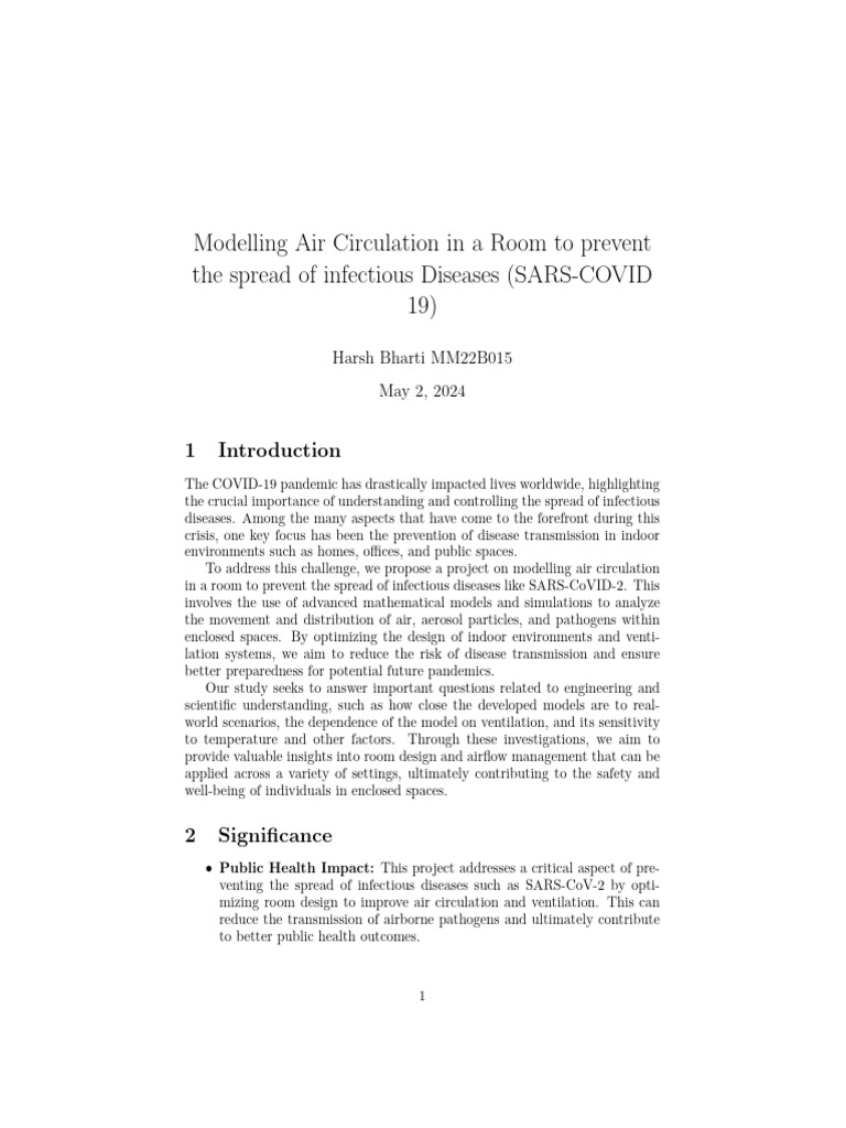 Airflow Modeling to Prevent COVID-19 | PDF | Navier–Stokes Equations | Fluid Dynamics