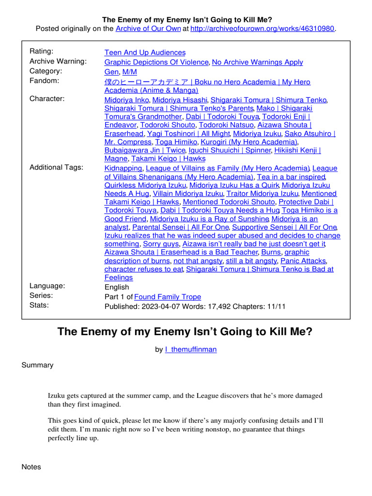 The Enemy of My Enemy | PDF