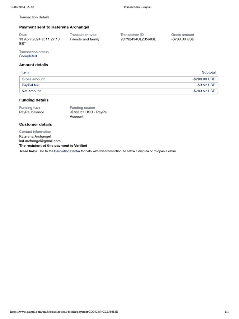 Transactions - PayPal | PDF