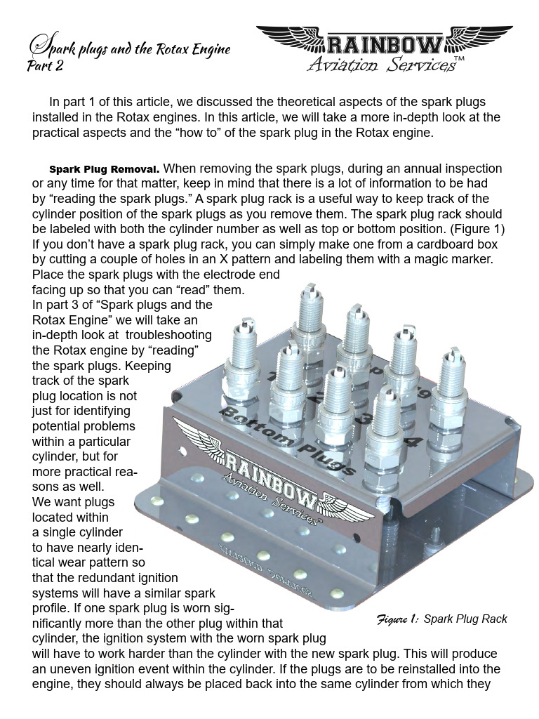 Spark Plug Part 2 ROTAX | PDF | Electrical Connector | Screw