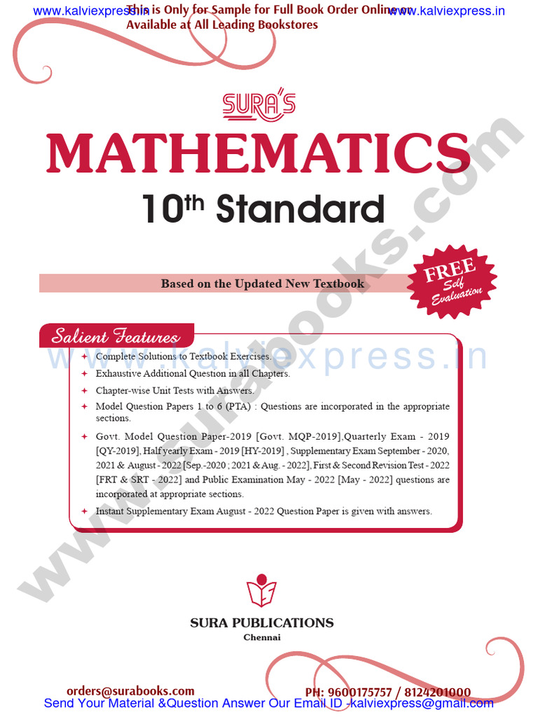 10th - STD - Mathematics - EM - 2023-24 Kalviexpress | PDF | Number Theory | Mathematical Objects