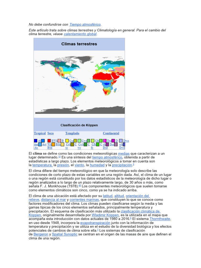 El Clima | PDF | Clima | Herida