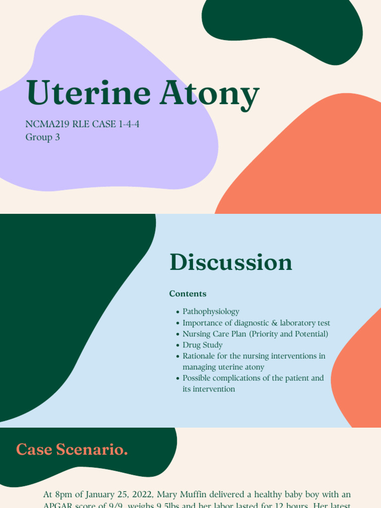Understanding Uterine Atony Management | PDF | Childbirth | Uterus