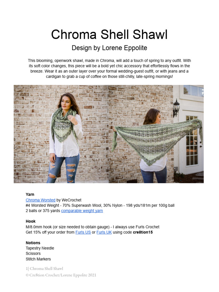 Chroma_Shell_Shawl | PDF | Knitting | Crafts