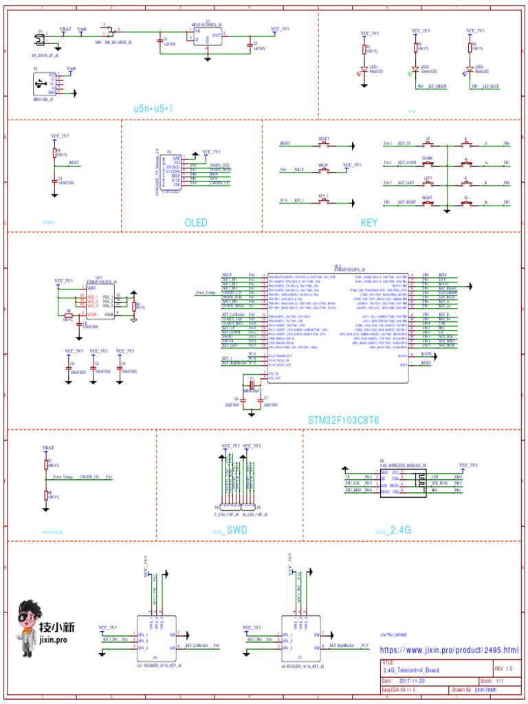 Schematic 2.4G Telecontrol Board | PDF