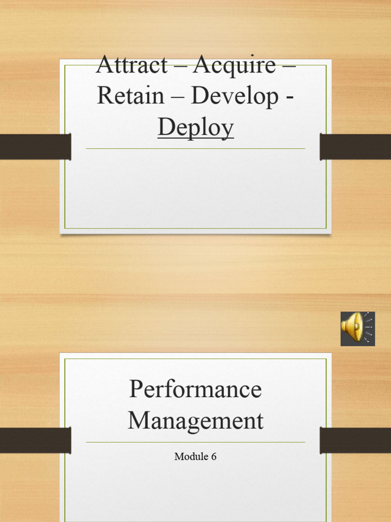 Attract Acquire Retain Develop Deploy Performance Management | PDF ...