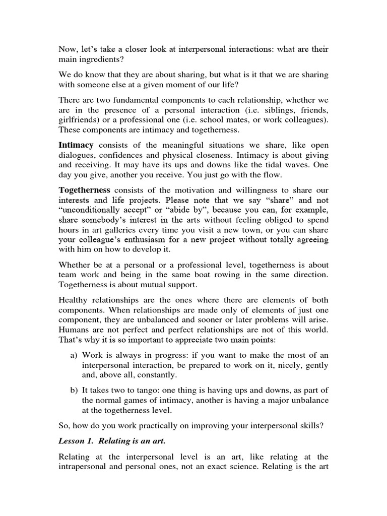Relationships | PDF | Intimate Relationships | Interpersonal Relationships