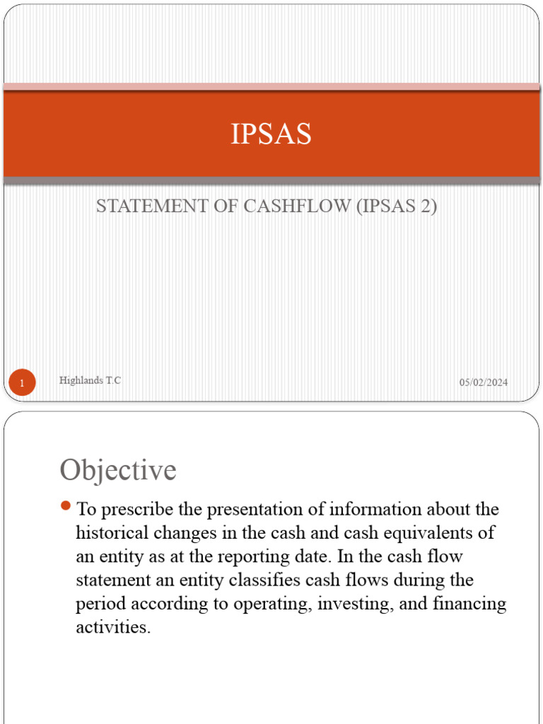 Ipsas 2 - Cashflow Statements 1 | PDF | Cash And Cash Equivalents | Investing