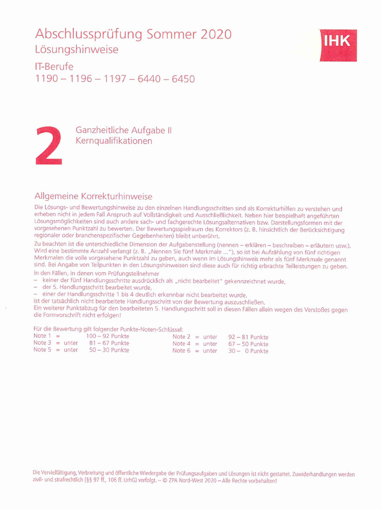 GA2 SO 20 Lösung | PDF