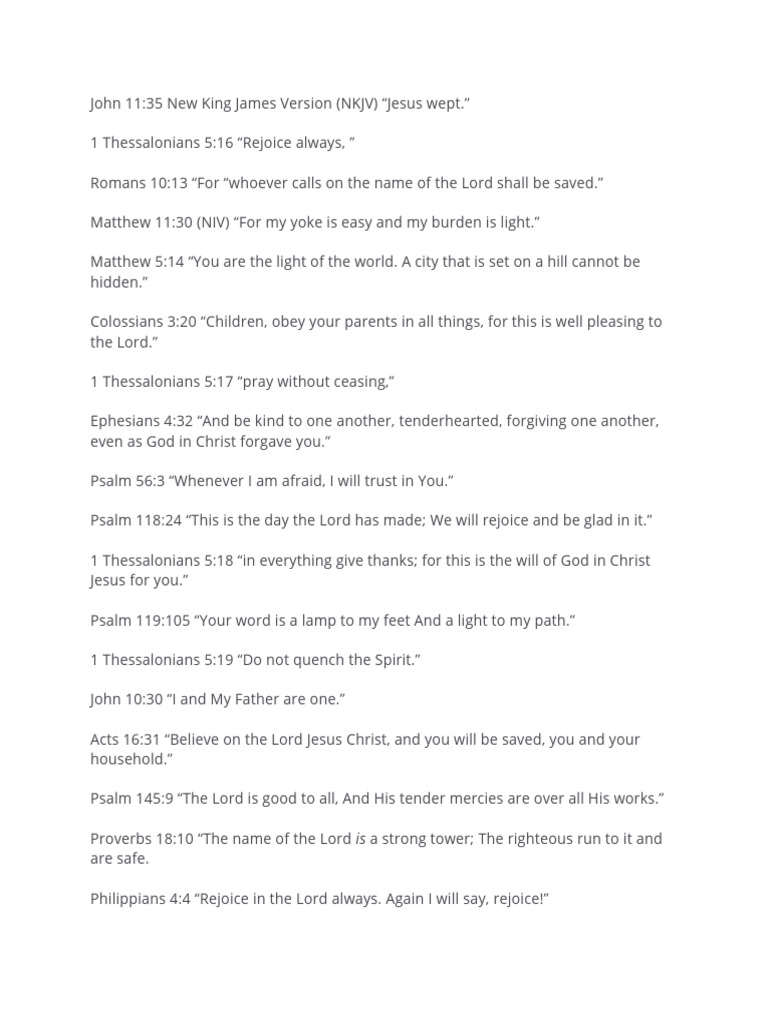 Memory Verse | PDF | Salvation | Bible Content