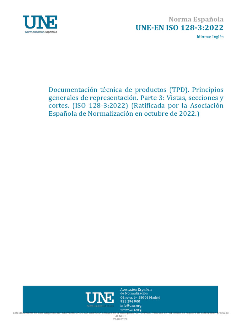 Iso 128-3.2022 | Descargar gratis PDF | Regulación