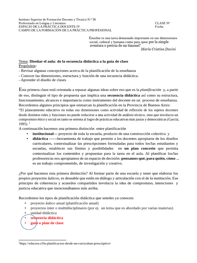 CFPP IV CLASE 2 Secuencias Didácticas | PDF | Enseñando | Evaluación