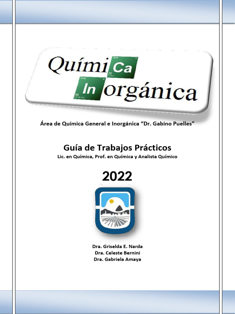 Guia Qca Inorganica - TP Aula y Lab - 2022 | Descargar gratis PDF | Cristal | Enlace iónico
