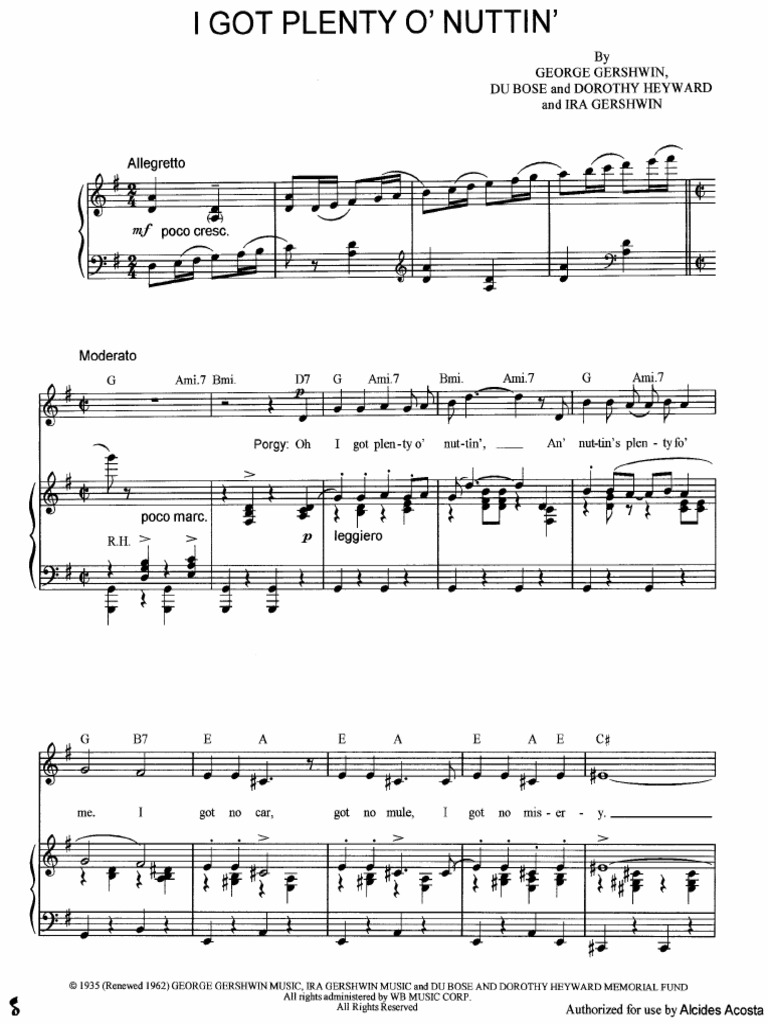 I Got Plenty O' Nuttin | PDF