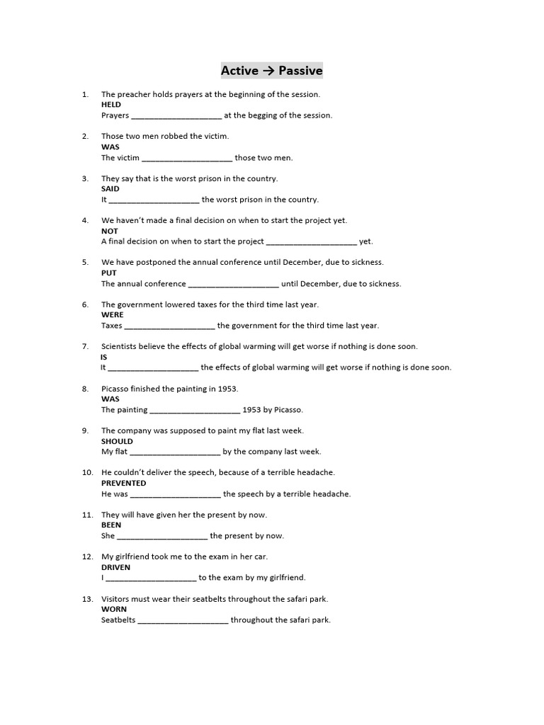 Key Word Transformations Practice Questions | PDF | Linguistics