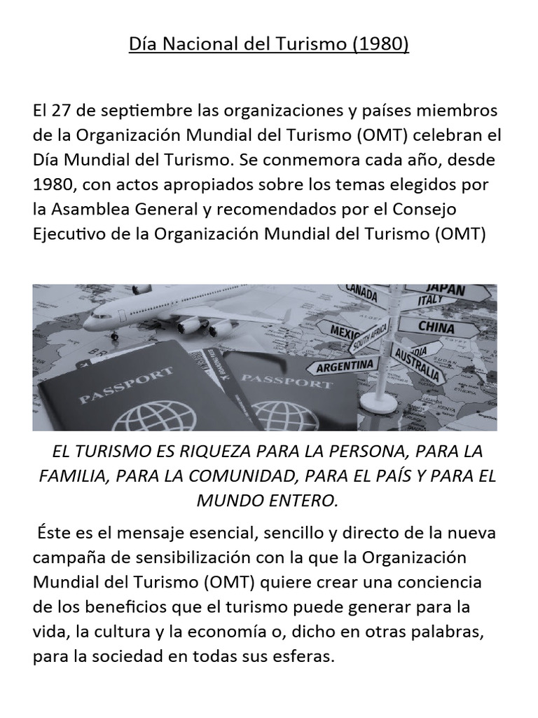 Día Nacional Del Turismo | PDF