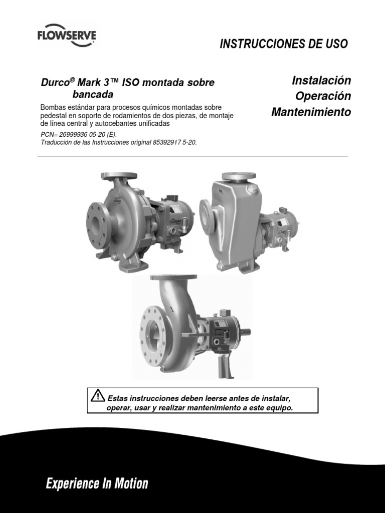 Durco Mark 3 71569102 Spanish 03-17 | PDF | ruido | Bomba