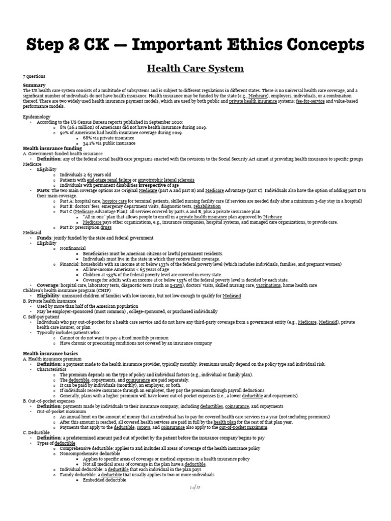 CK Important Ethics | PDF | Medicare (United States) | Welfare