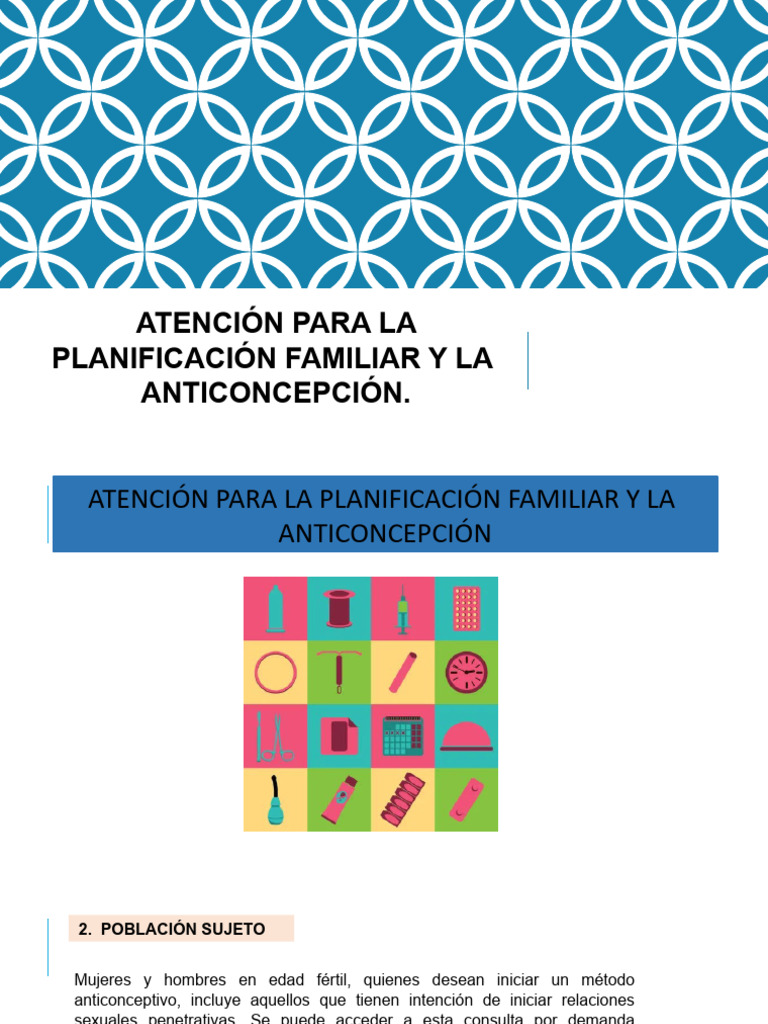 Atención Para La Planificación Familiar Y La Anticoncepción Pdf 2119