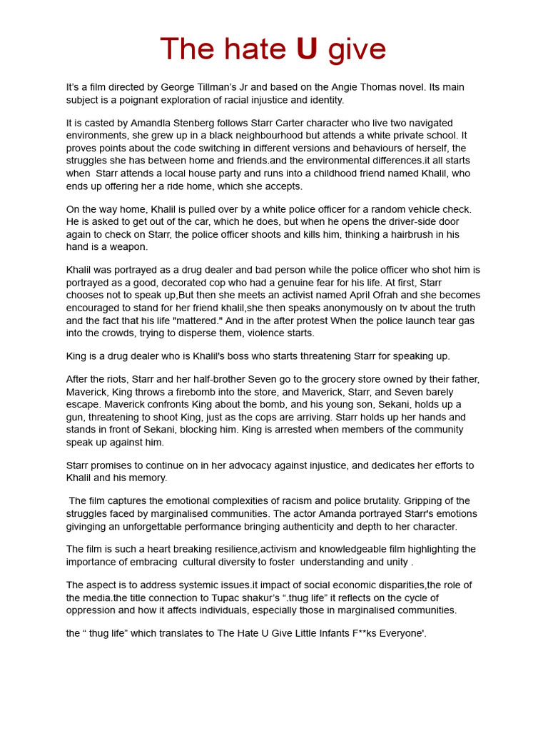 The Hate U Give | PDF