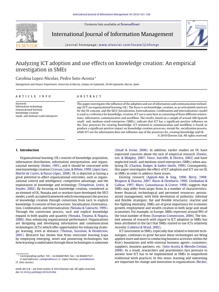 Art. 3 | PDF | Tacit Knowledge | Knowledge