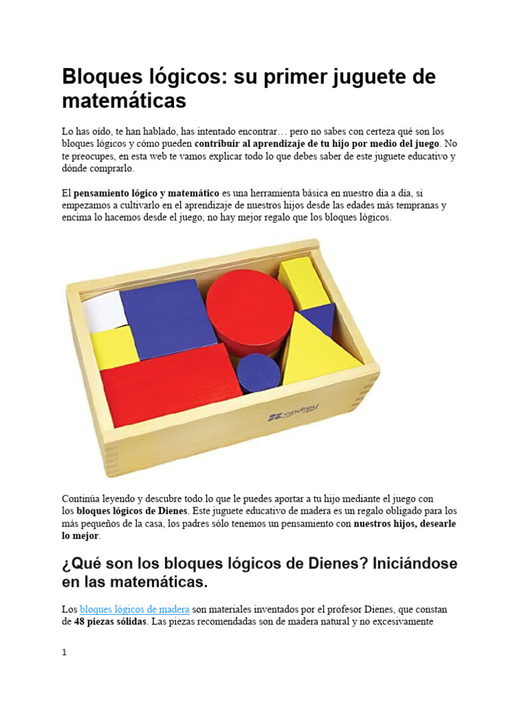 Bloques Lógicos | PDF | Aprendizaje | Color