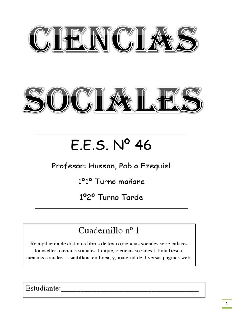 Cs. Sociales - 2do Cuadernillo - 2024 | PDF | Ciencias sociales
